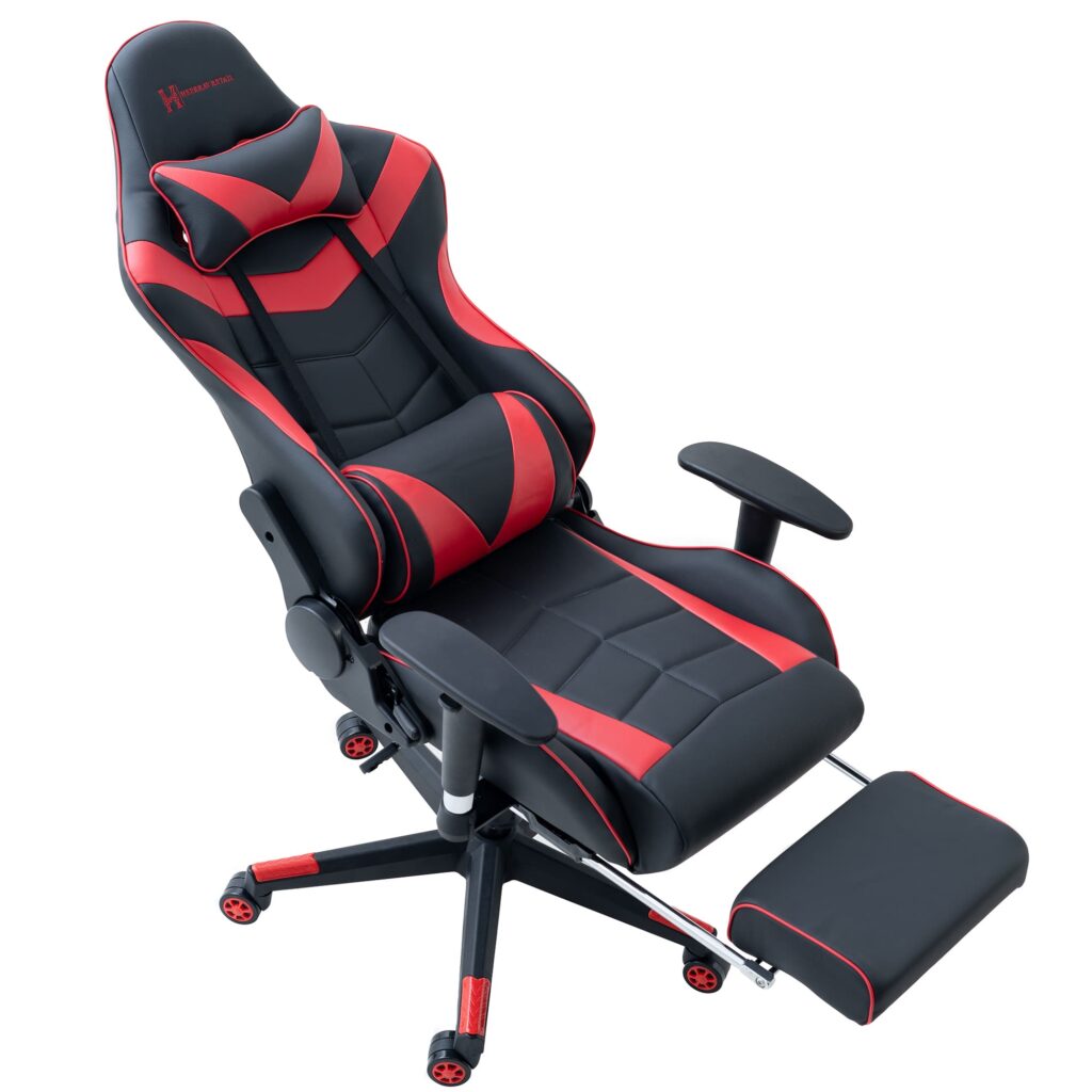 SHARP Leatherette Gaming Chair – Red – Heerrav