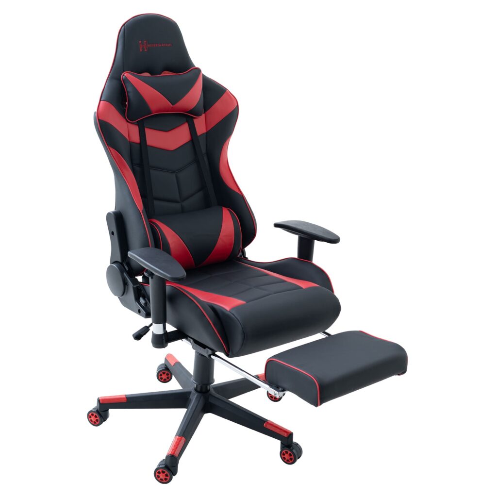 SHARP Leatherette Gaming Chair – Red – Heerrav